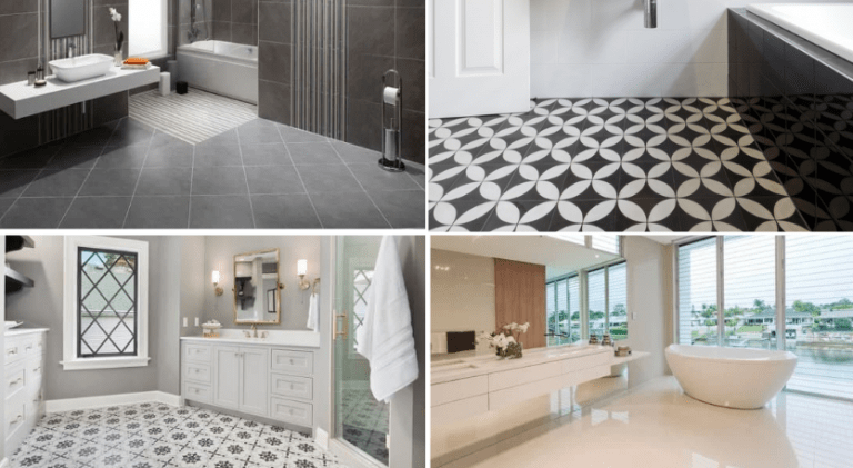17 Gorgeous Bathroom Flooring Ideas Trends (Durability, Safety & Style)