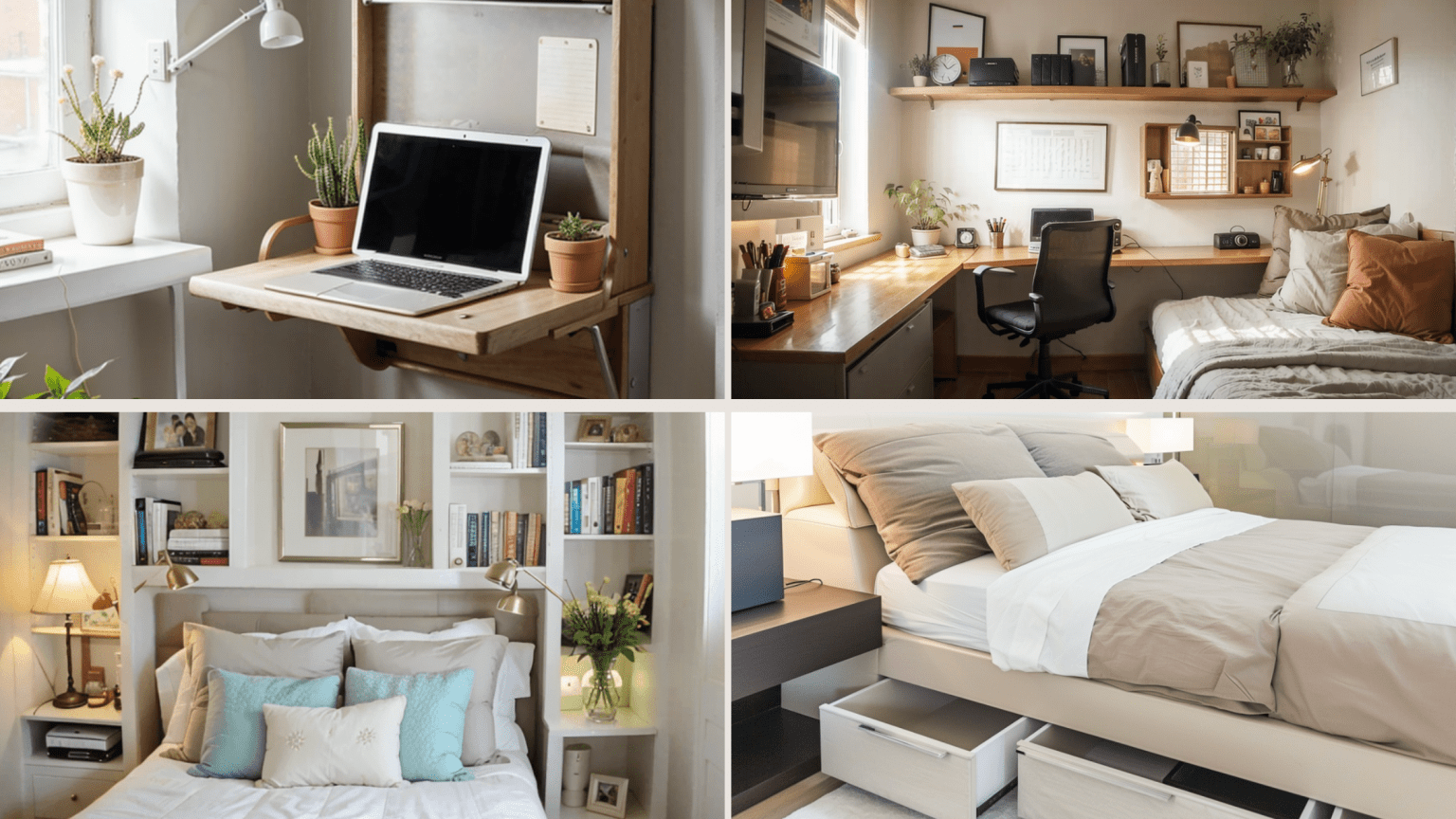 22 Smart Ideas & Organization for Small Bedroom (Looking Bigger ...