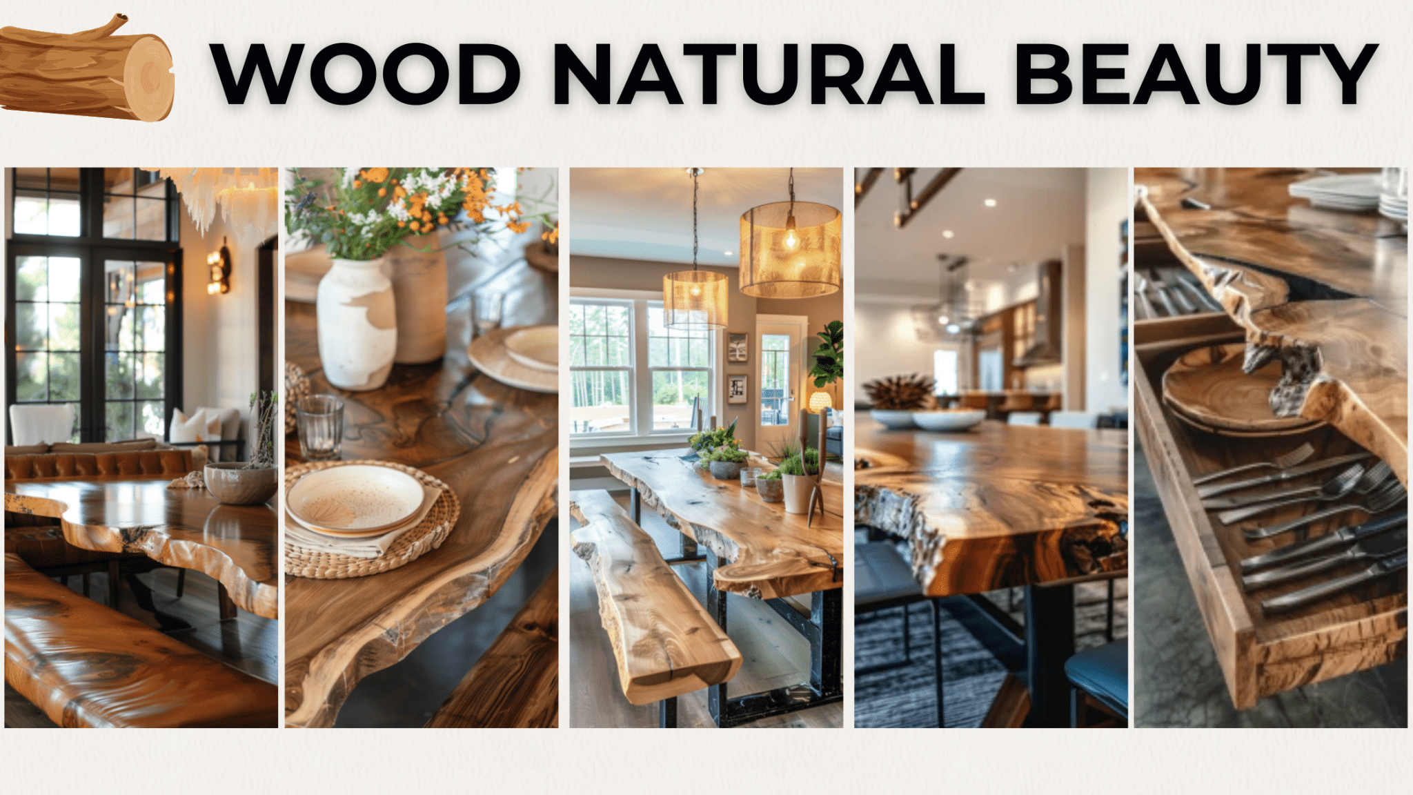 15 FABULOUS Live Edge Dining Table Ideas [Benches, Styles, Material & Tips]