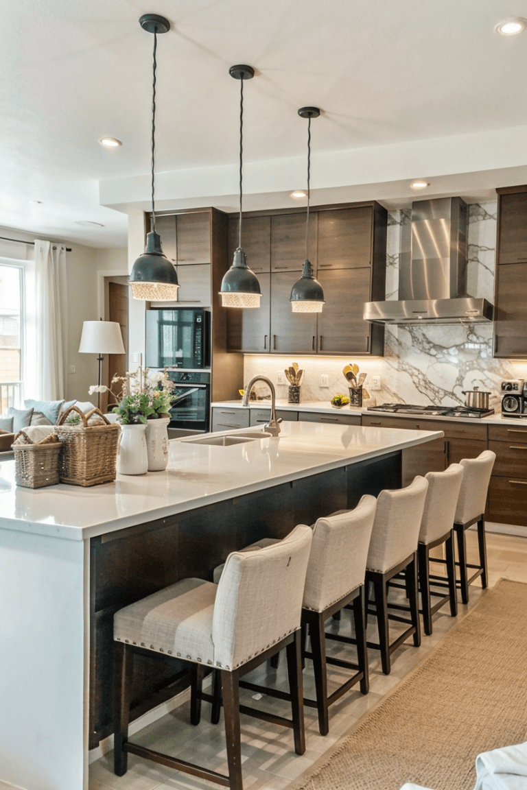 50+ Stunning Kitchen Island Ideas (Seatings Options, Materials & Features)